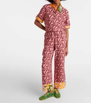 Dries Van Noten Printed Wide-leg Pants