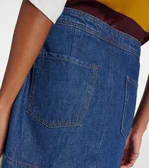 FRAME Sailor Snap Denim Miniskirt