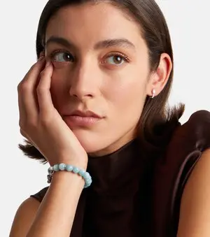 ANANYA Chakra Aquamarine And Diamond Bracelet - Blue