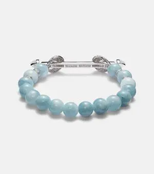 ANANYA Chakra Aquamarine And Diamond Bracelet - Blue