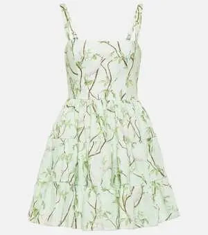 Agua Bendita Lima Printed Minidress
