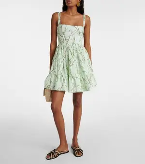 Agua Bendita Lima Printed Minidress
