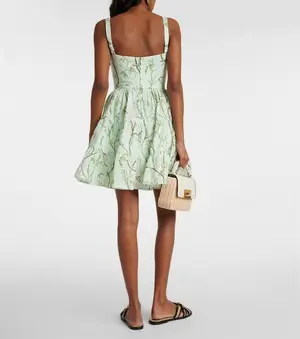 Agua Bendita Lima Printed Minidress