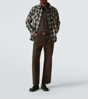 GOD'S TRUE CASHMERE Tartan Cashmere Shirt