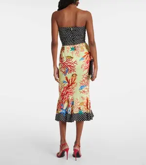 Dolce & Gabbana Capri Printed Silk-blend Midi Skirt