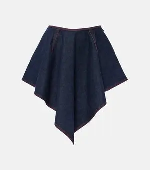 Alaïa Triangle Asymmetric Denim Miniskirt