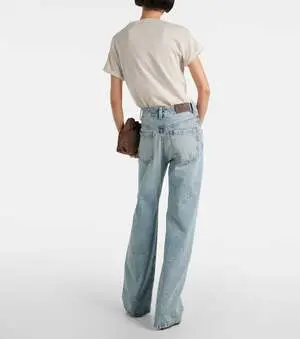 Brunello Cucinelli High-rise Straight Jeans - Blue
