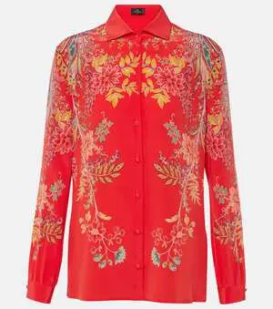 Red Silk Shirts For Women