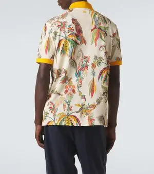 Etro Printed Cotton Piqué Polo Shirt - Multicoloured