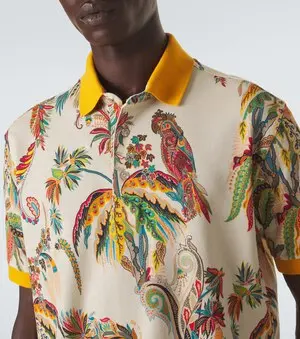 Etro Printed Cotton Piqué Polo Shirt - Multicoloured