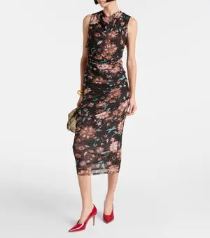 Dorothee Schumacher Sheer Flowers Draped Top