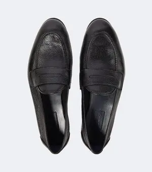 Brioni Appia Grained Leather Penny Loafers - Black