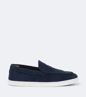 CHRISTIAN LOUBOUTIN Varsiboat Suede Loafers - Blue