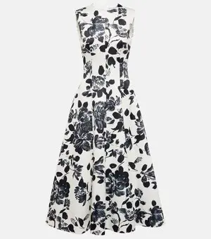 EMILIA WICKSTEAD Emilia Wickstead Mara Floral Twill Midi Dress Multicoloured