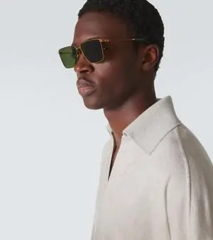 Bottega Veneta Ultrathin Rectangle Sunglasses