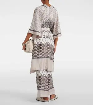 Brunello Cucinelli Printed Silk Robe