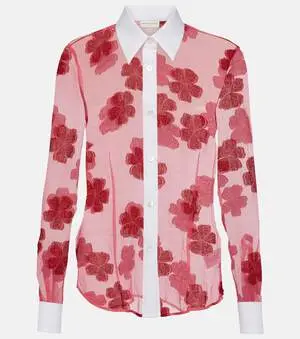 Floral Jacquard Cotton Shirts