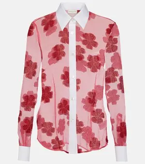 Floral Jacquard Cotton Shirts