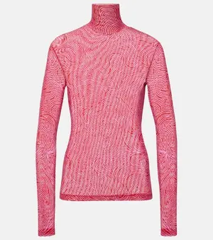 Dries Van Noten Mesh Turtleneck Top