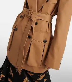 Dries Van Noten Double-breasted Gabardine Jacket
