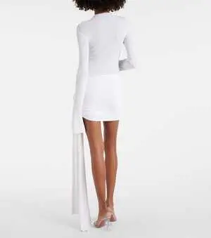 AYA MUSE Draped Jersey Minidress