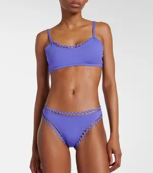 ERES Move Ricrac-trimmed Bikini Top