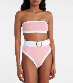 ALEXANDRA MIRO Whitney Strapless Bikini Top - Pink