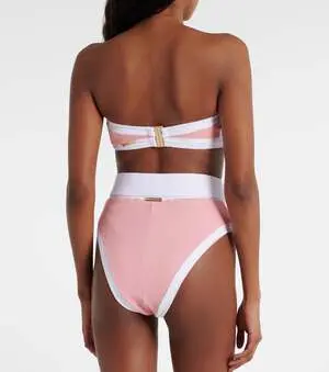 ALEXANDRA MIRO Whitney Strapless Bikini Top - Pink