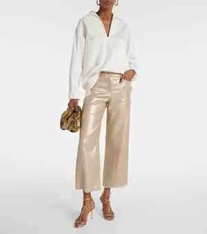 Max Mara High-rise Cropped Wide-leg Linen Pants