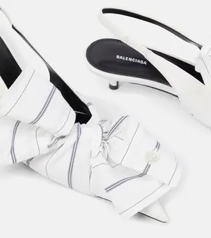 Balenciaga Knife 40 Leather Slingback Pumps