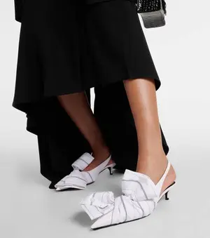 Balenciaga Knife 40 Leather Slingback Pumps