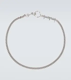 Balenciaga Typo Logo Chain - Silver