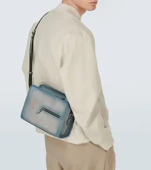 Berluti Journalier Scritto Leather Messenger Bag