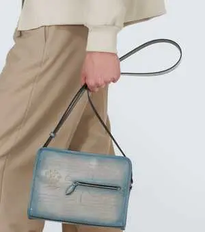 Berluti Journalier Scritto Leather Messenger Bag