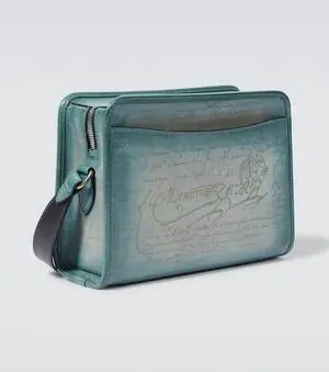 Berluti Journalier Scritto Leather Messenger Bag