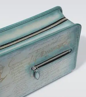 Berluti Journalier Scritto Leather Messenger Bag