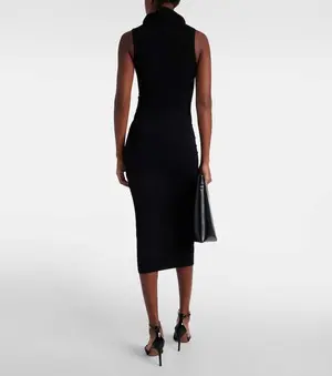Alaïa Hooded Crop Top - Black