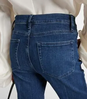 FRAME Le High Straight Mid-rise Jeans - Blue