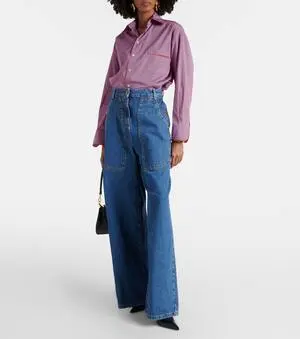 Etro High-rise Wide-leg Jeans - Grey