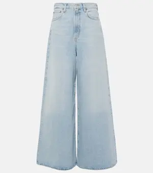 AGOLDE Nolan Mid-rise Wide-leg Jeans - Blue