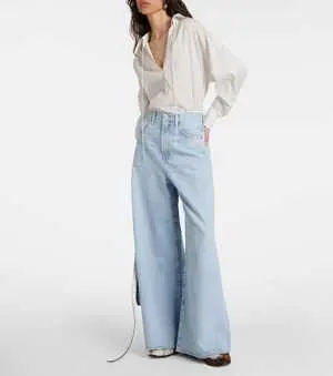 AGOLDE Nolan Mid-rise Wide-leg Jeans