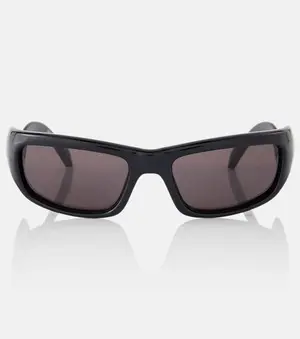 Balenciaga Hamptons Rectangle Sunglasses - Black