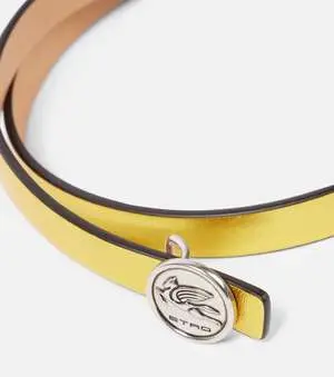 Etro 15mm Metallic Leather Belt