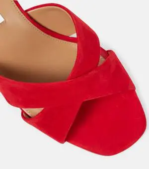 AQUAZZURA Divine 50 Suede Mules