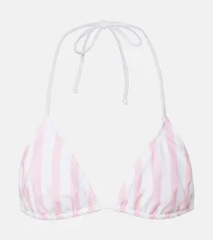 BANANHOT Striped Bikini Top - White