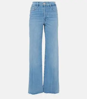 FRAME Le Slim Palazzo High-rise Wide-leg Jeans - Blue