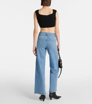FRAME Le Slim Palazzo High-rise Wide-leg Jeans - Blue
