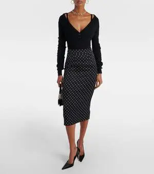 Dolce & Gabbana Cropped Virgin Wool Cardigan