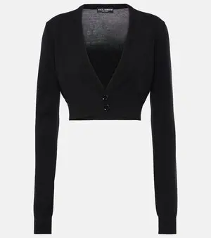 Dolce & Gabbana Cropped Virgin Wool Cardigan