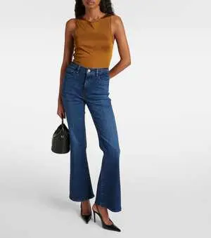FRAME Le Easy Flare High-rise Jeans